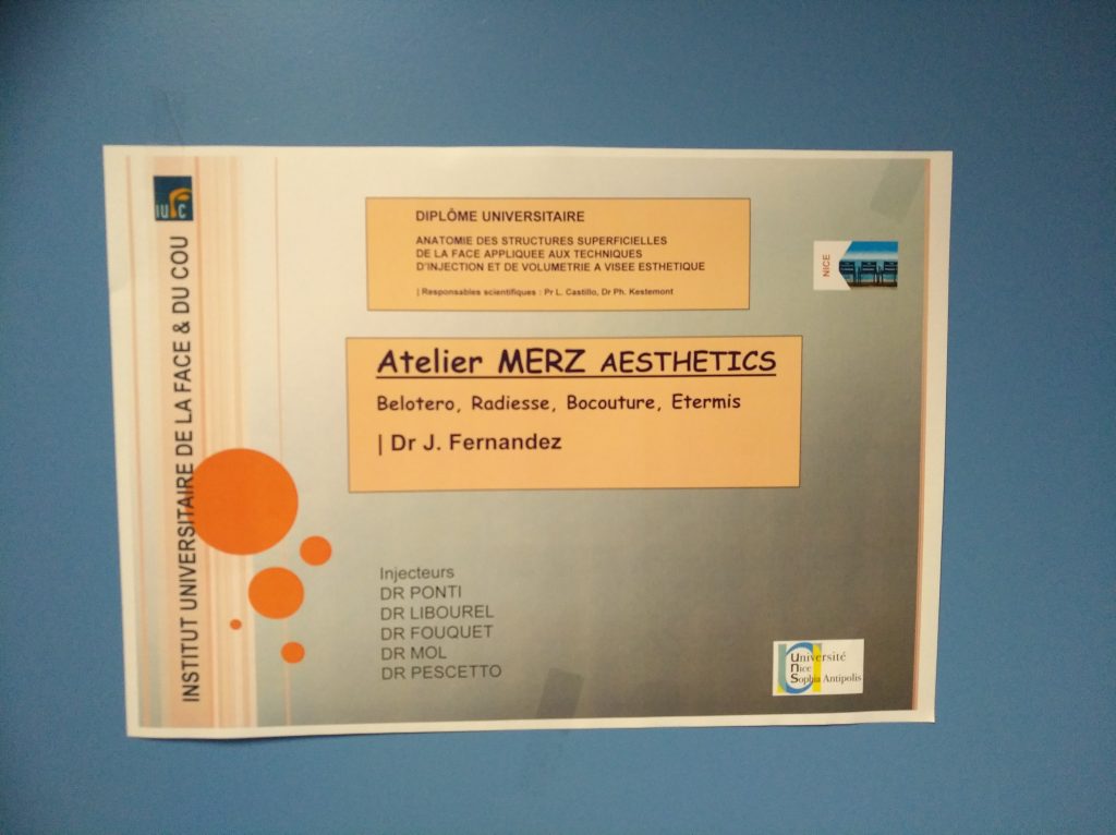 DIU d'anatomie appliquée aux injections - Dr Fernandez Esthetique